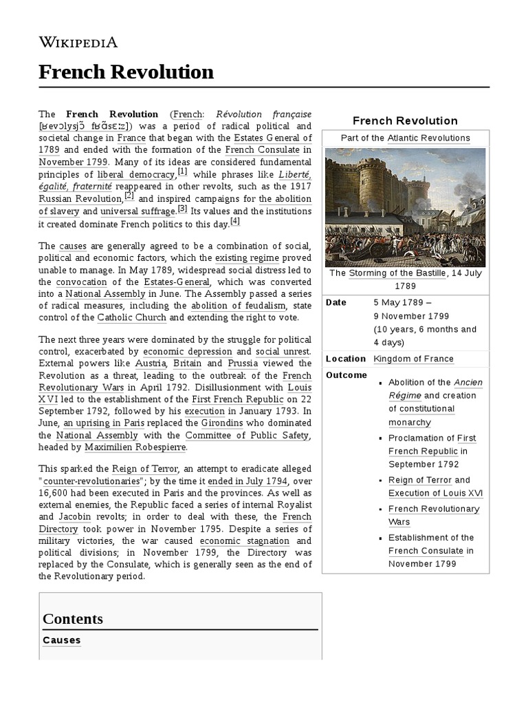 French Revolution | PDF | French Revolution | Maximilien Robespierre