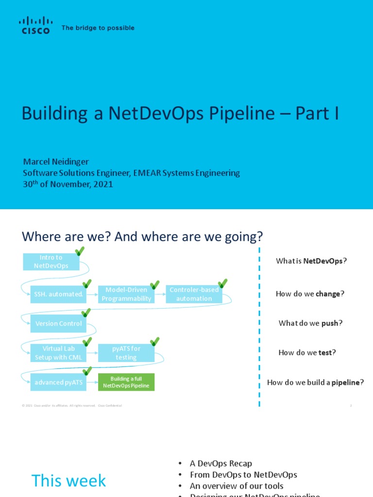 PIW Using PyATS To Build A NetDevOps CI CD Pipeline | PDF | Technology Development | Software