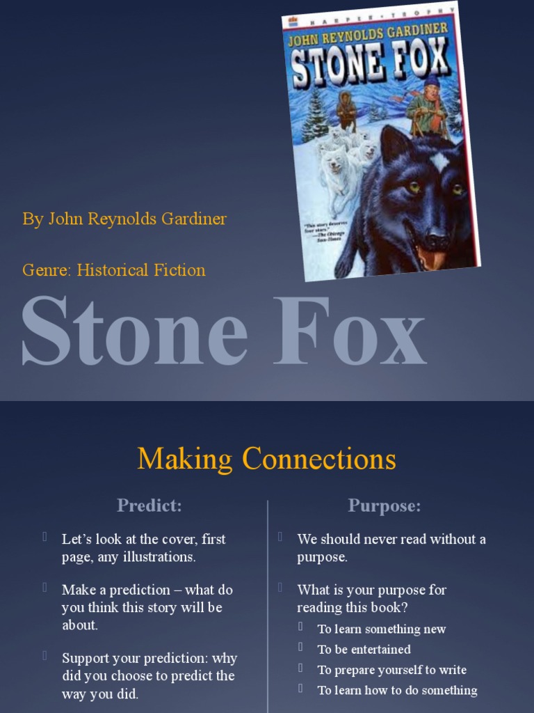 Stone Fox: by John Reynolds Gardiner Genre: Historical Fiction | PDF ...
