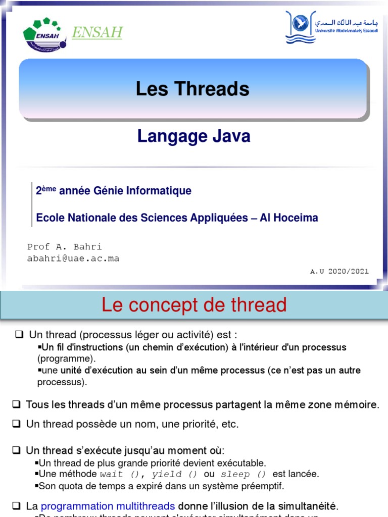 Les Threads | Download Free PDF | Thread (informatique) | Java (Langage de programmation)