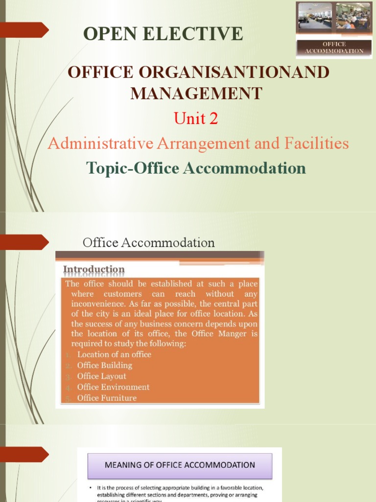 Office Accommodation and Location Factors | PDF | Business