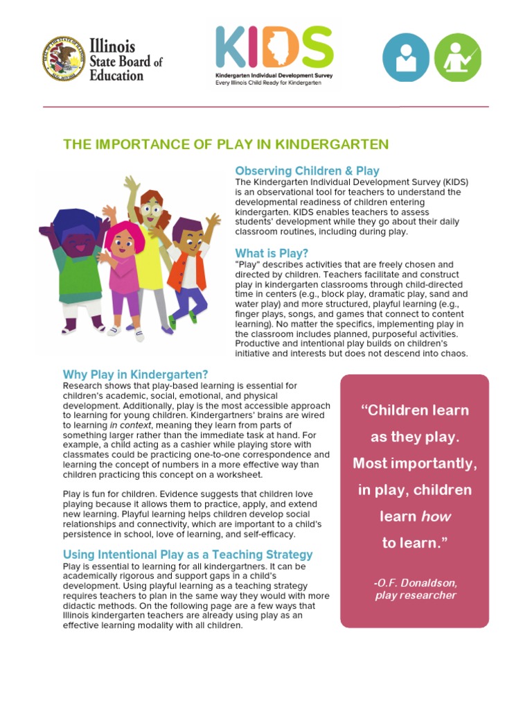 Importance of Play | PDF | Teachers | Learning