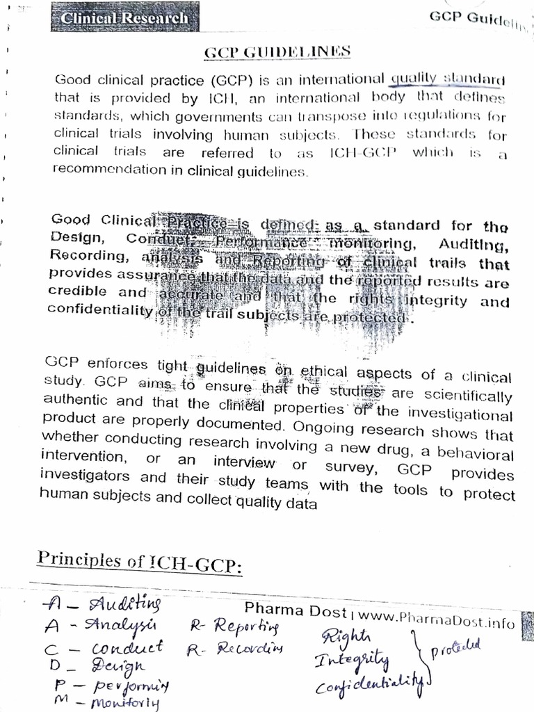 GCP Guidelines CR | PDF