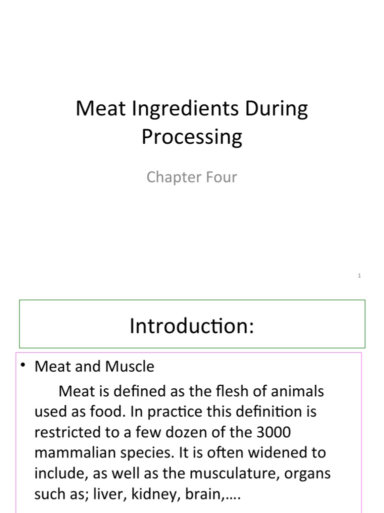 Meat Processing & Ingredients Guide | PDF | Curing (Food Preservation ...
