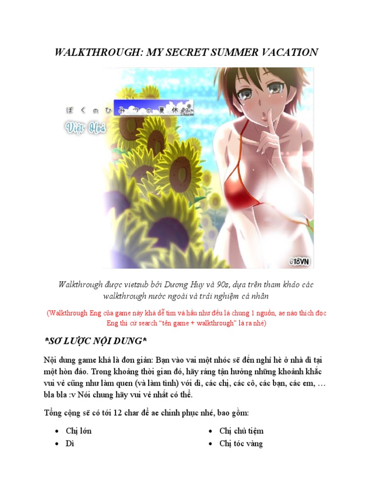 My Secret Summer Vacation | PDF