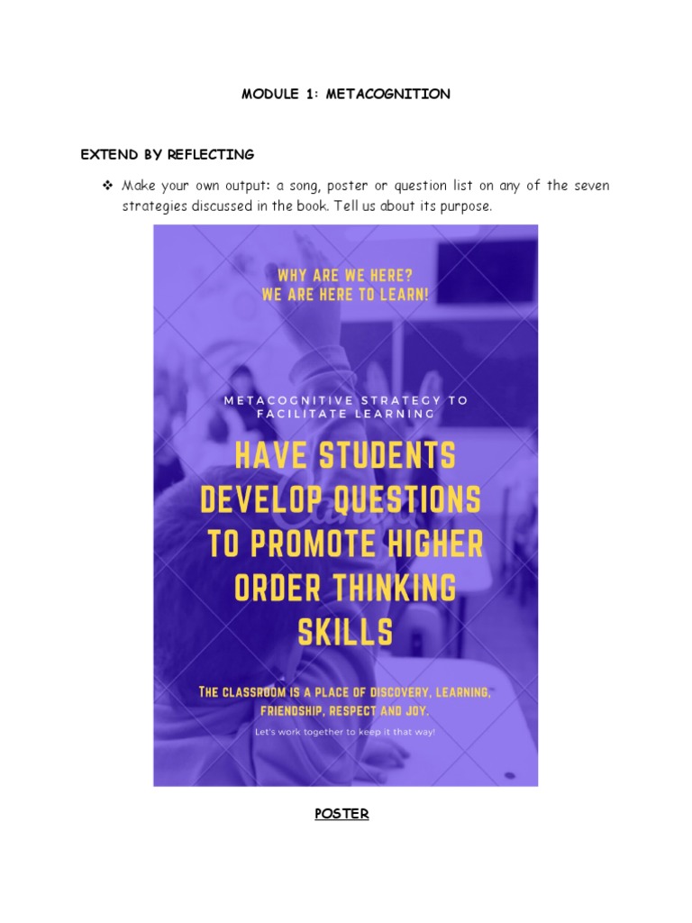 Make Your Own Output: A Song, Poster or Question List On Any of The ...