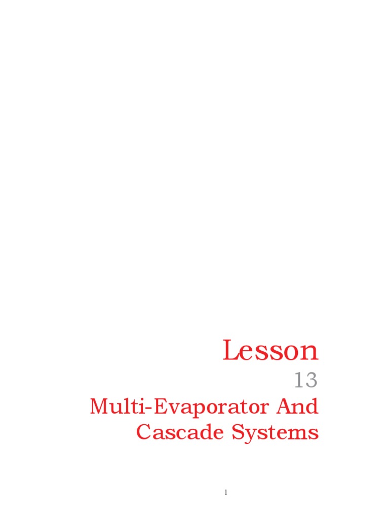 Multi Evaporater and Cascade Edit 13 | PDF | Refrigeration | Temperature