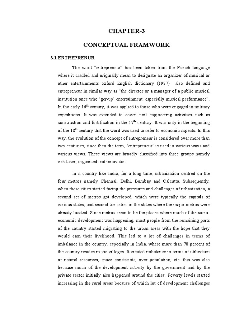 Conceptual Framework | PDF | Entrepreneurship | Labour Economics