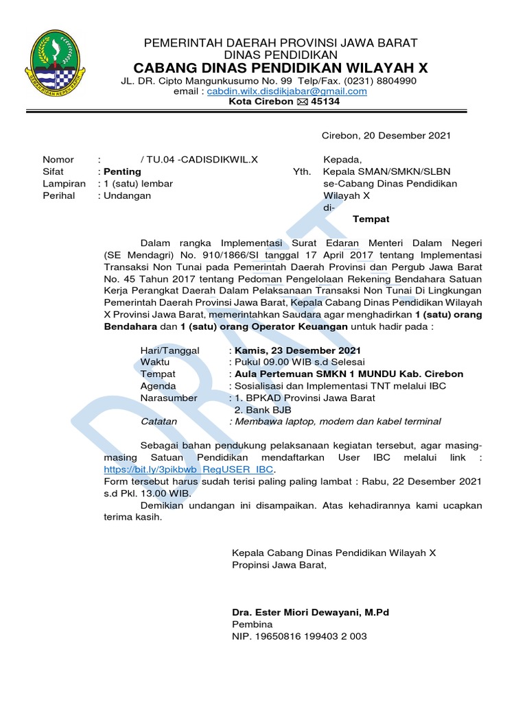 (Draft) Undangan Sos. IBC | PDF