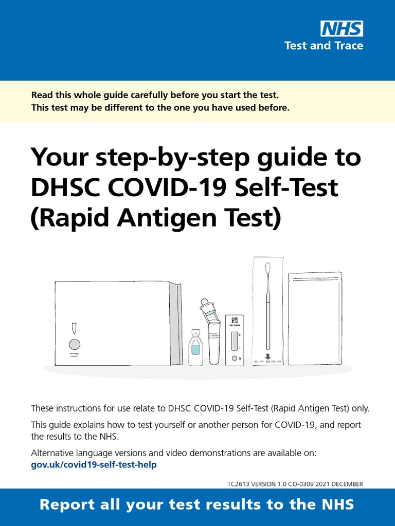 COVID 19 Self Test Throat and Nose Instructions | PDF | Infection ...