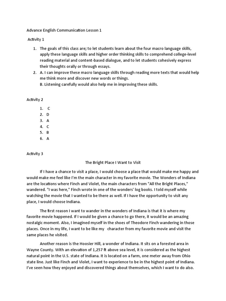 Advanced English Communication Skills | PDF | Wellness