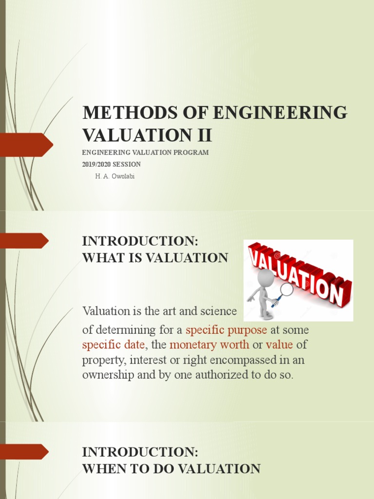 Owolabi - Methods of Engineering Valuation II | PDF | Depreciation ...