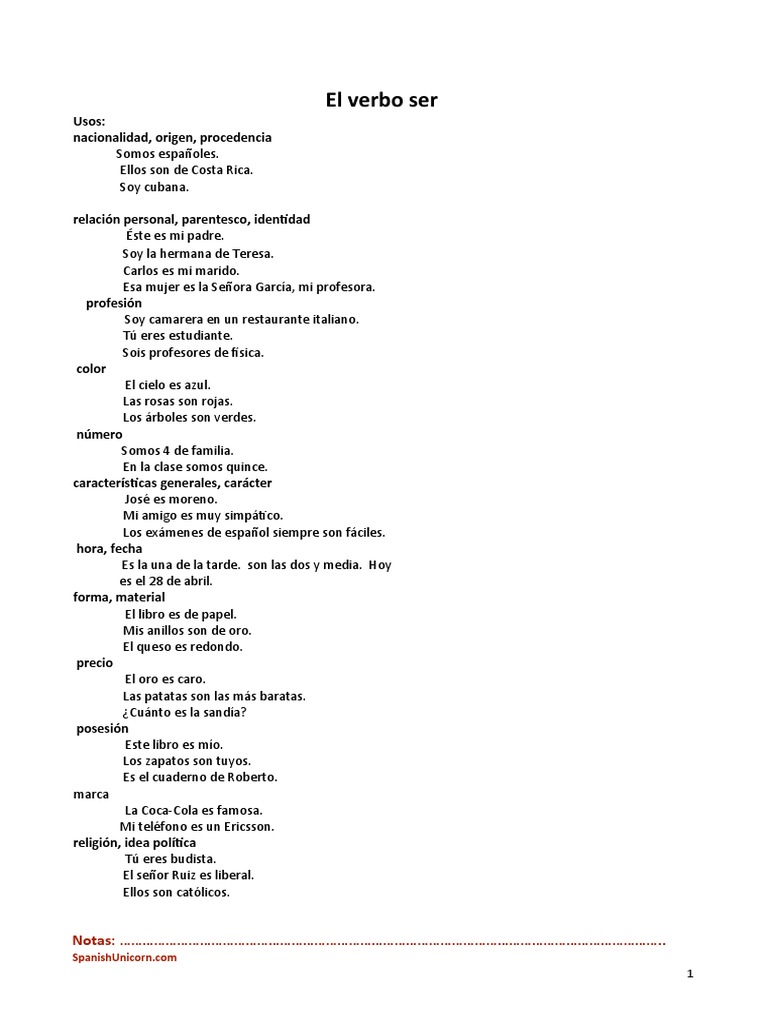 El Verbo Ser-Estar-Haber y Tener | PDF | Color