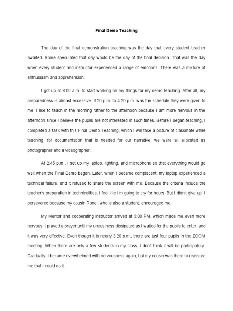 Final Demo Teaching | PDF | Teachers | Cognition