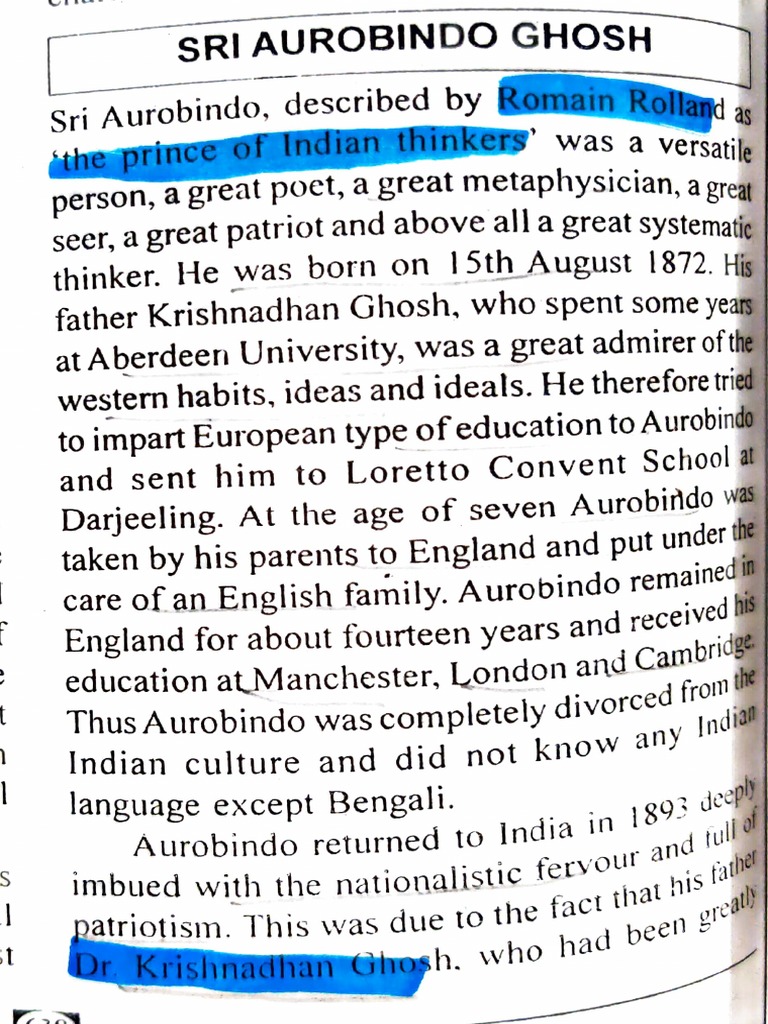 Sri Aurobindo Ghosh | PDF | Sri Aurobindo | Mahatma Gandhi