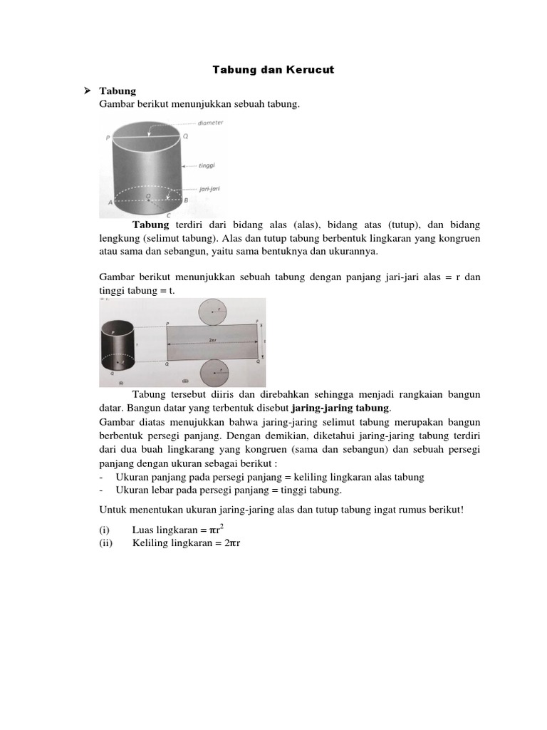 Materi Tabung Kerucut | PDF