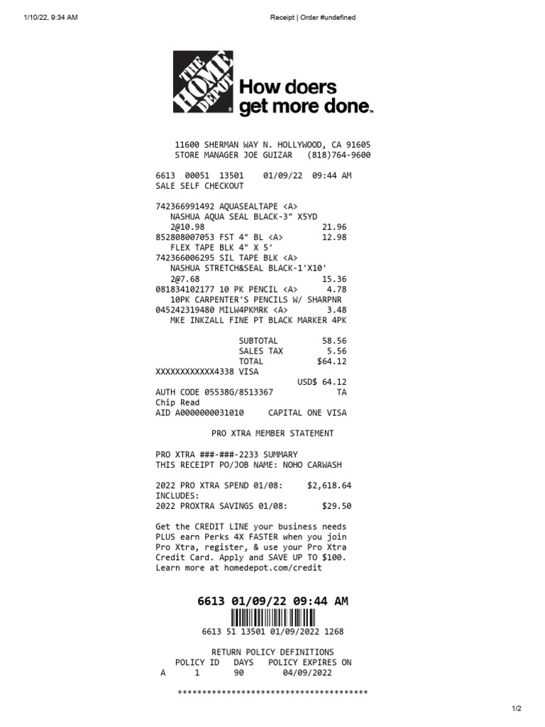 Home Depot Receipt Template Home Depot Receipt Generator Template