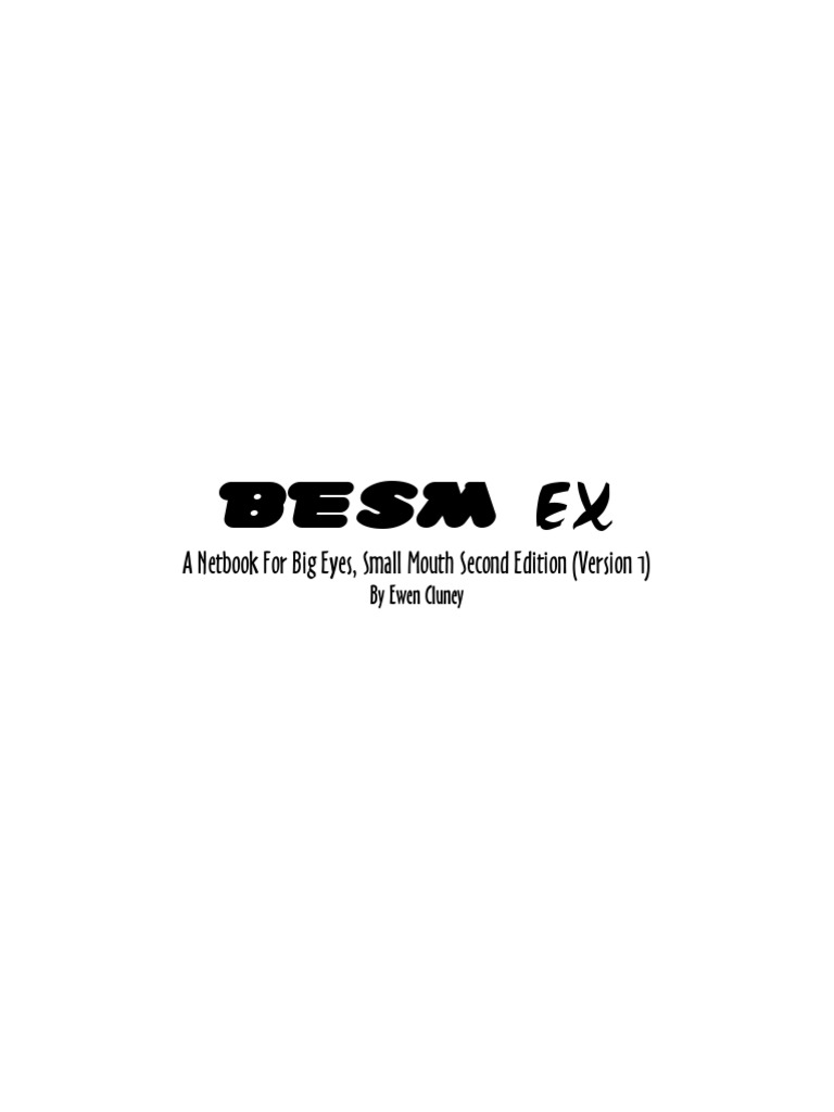 BESM EX: Second Edition Insights | PDF | Sports & Recreation | Self ...