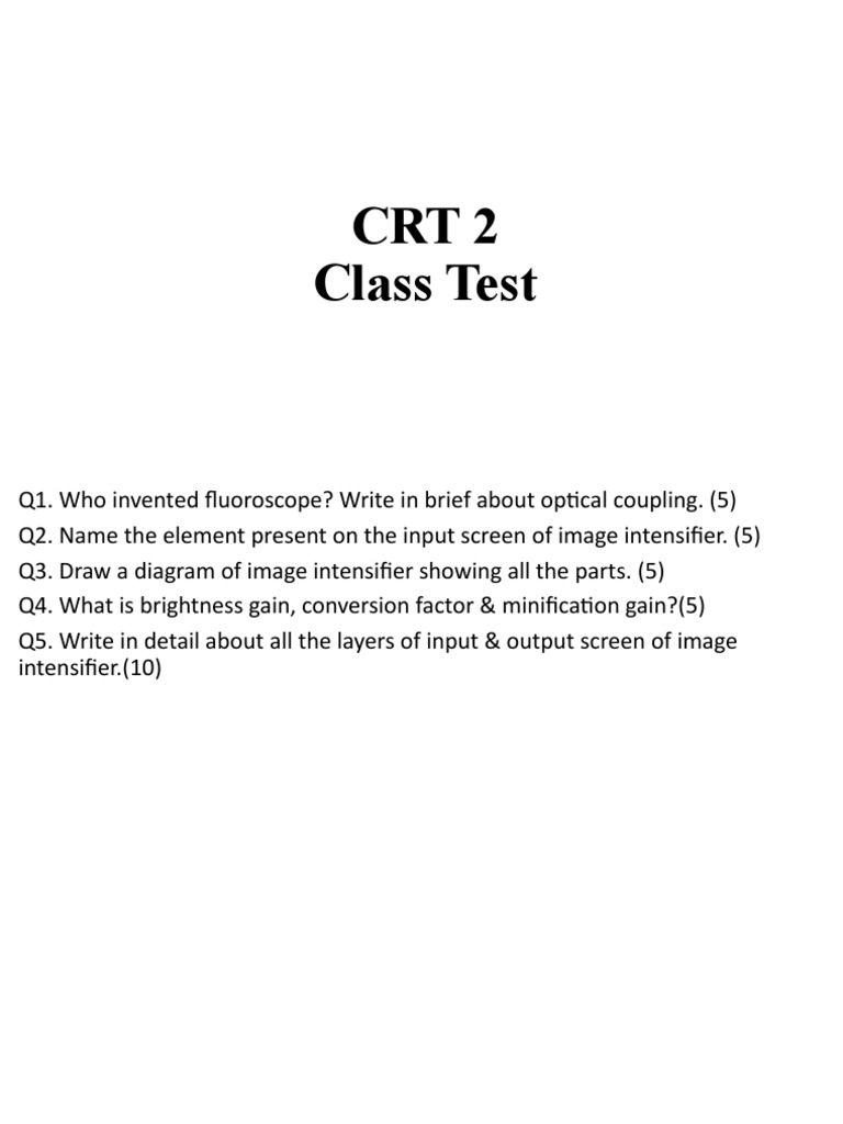 CRT 2 Short Test | PDF