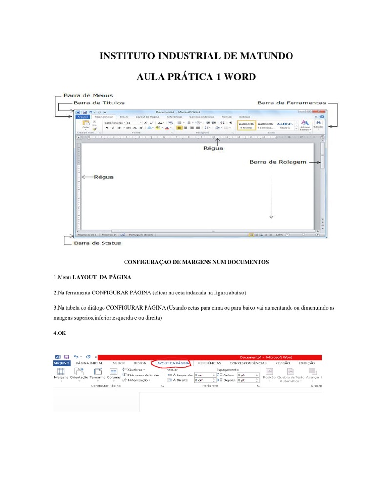 Configurando Margens, Formatando Texto e Inserindo Tabelas no Microsoft Word | PDF | Informática