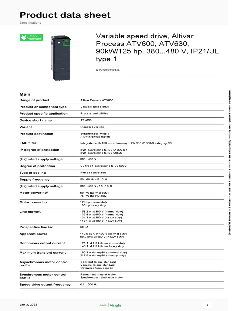 Altivar Process ATV630 Variable Speed Drive | PDF | Electric Motor | Relay