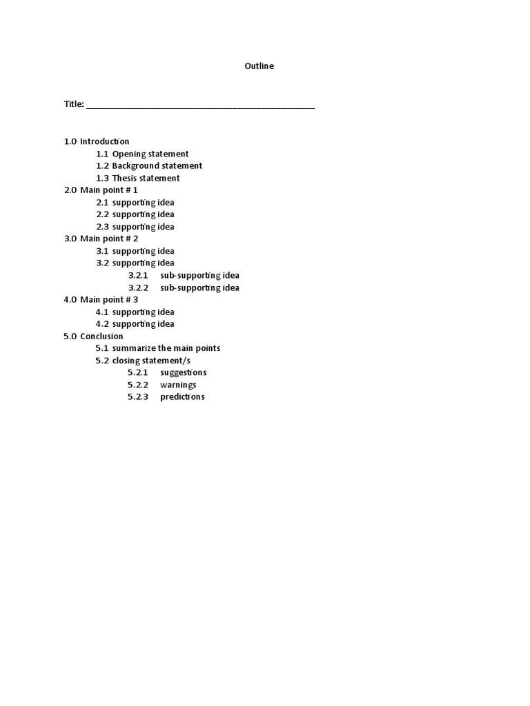 Outline Framework | PDF