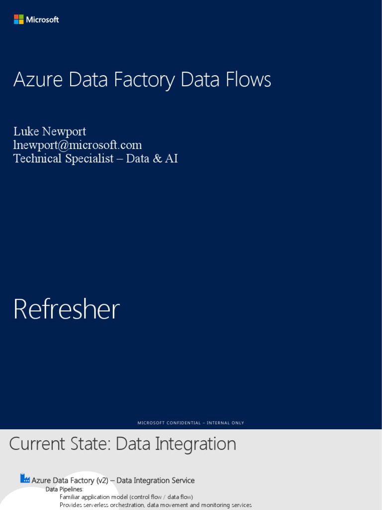 Azure Data Factory Data Flows: Luke Newport Technical Specialist - Data ...
