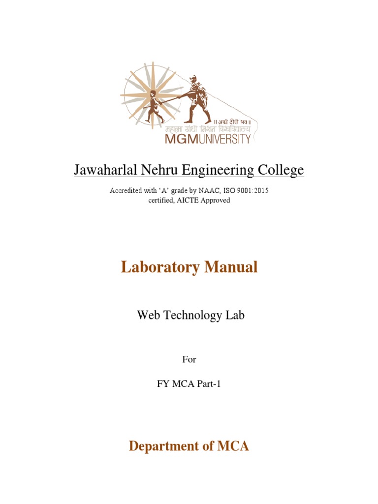 Jawaharlal Nehru Engineering College: Laboratory Manual | PDF ...