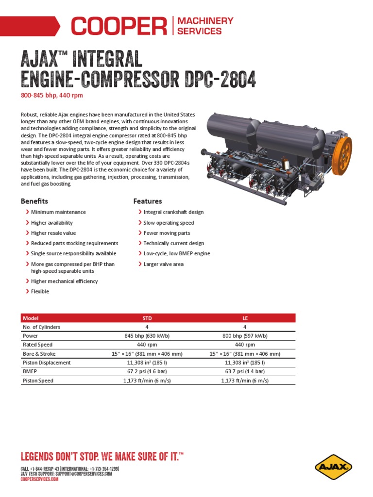 AJI20024 Ajax Integral Engine Compressor DPC 2804 r0 Web | PDF ...