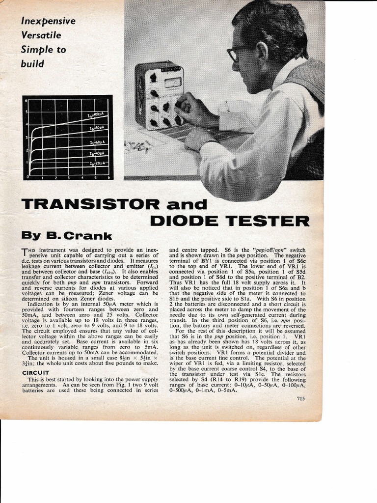 Transistor and Diode Tester | PDF | Bipolar Junction Transistor | Resistor