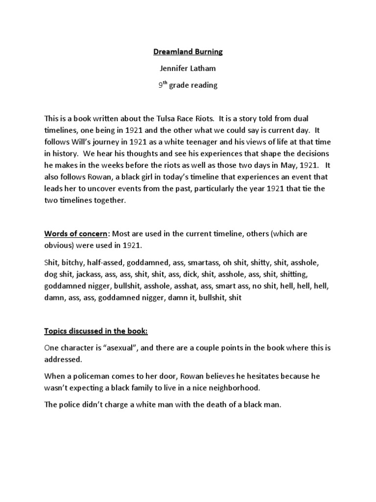 Dreamland Burning | PDF