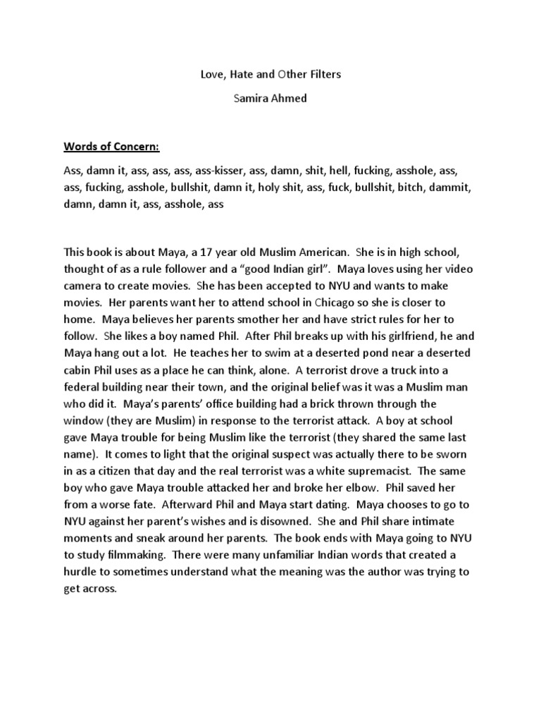 Love, Hate and Other Filters | PDF