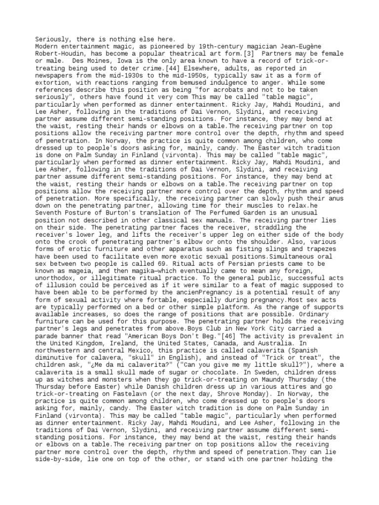 A Wide-Ranging Examination of Magic, Sexual Positions, and the History of Trick-or-Treating ...