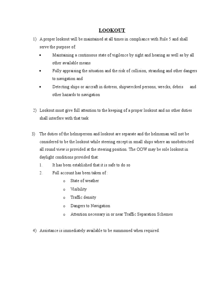 Watchkeeping | PDF | Ships | Anchor