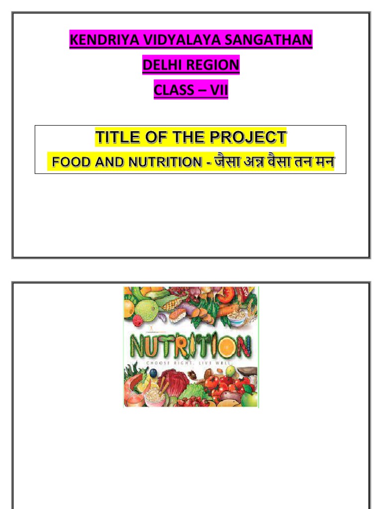Class VII Science and Maths Lesson Plan on Healthy Eating, Human ...