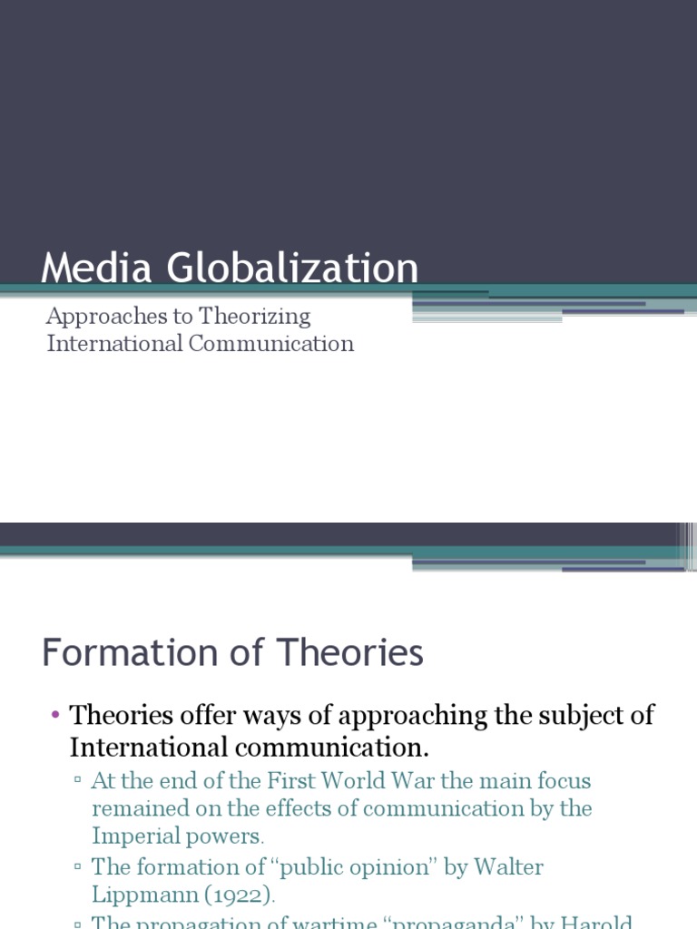 Theories in International Communication | PDF | Modernization Theory ...