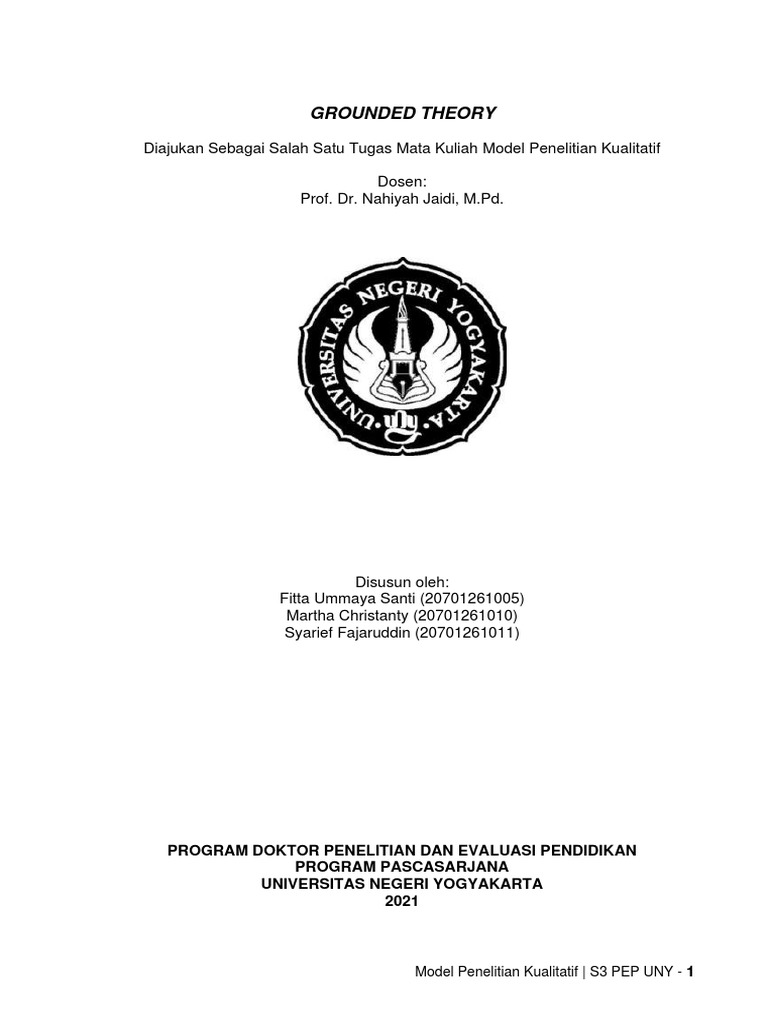 Karakteristik Penelitian Grounded Theory | PDF