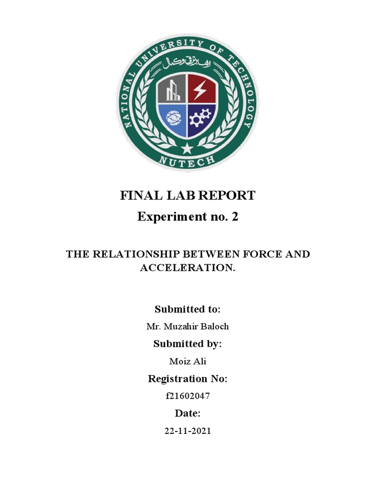 Full N Final Lab Report 2 | PDF | Force | Mass