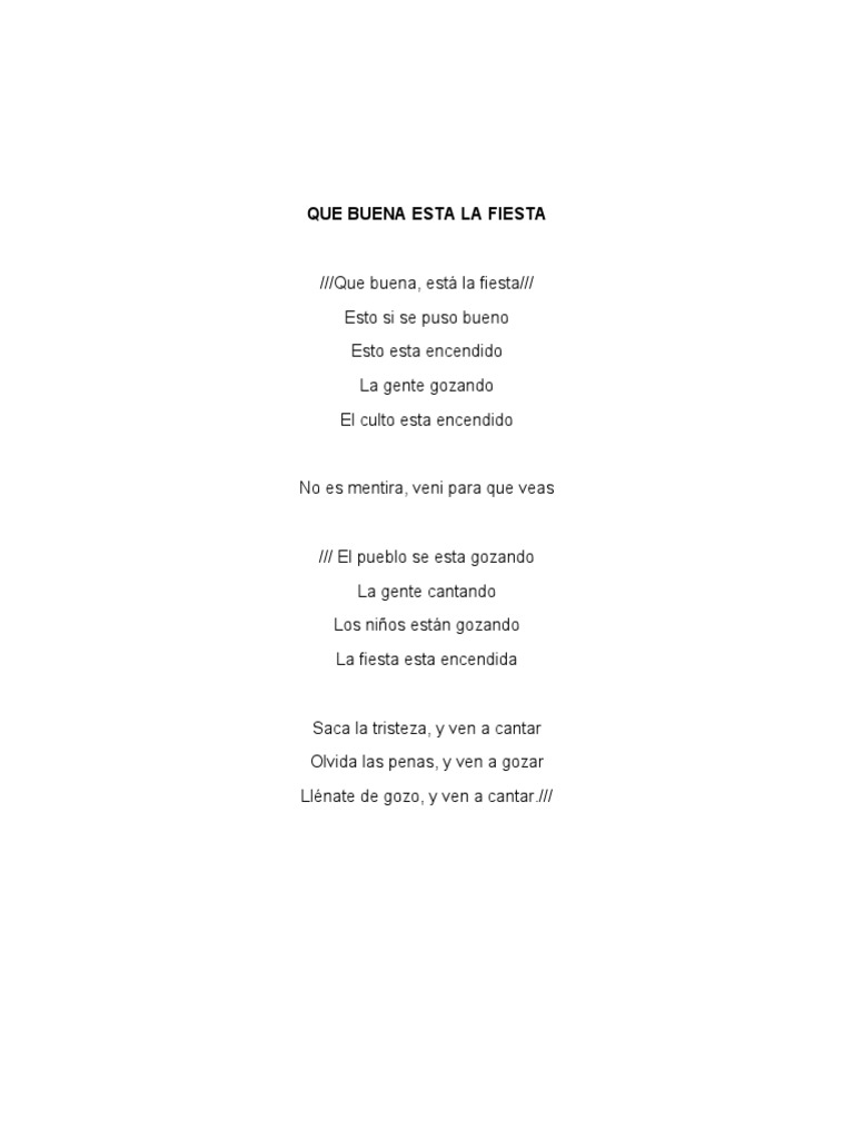 Que Buena Esta La Fiesta | PDF