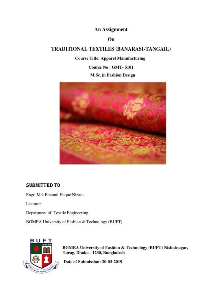 An Assignment On Traditional Textiles (Banarasi-Tangail) | PDF ...