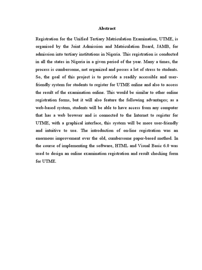 ONLINE - EXAMINATION - OF - UNIFIED - TERTIARY - MATRICULATION ...