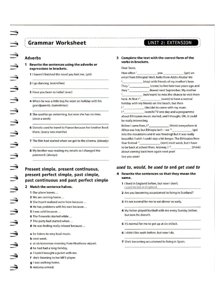 Unit 2 Extension Grammar | PDF