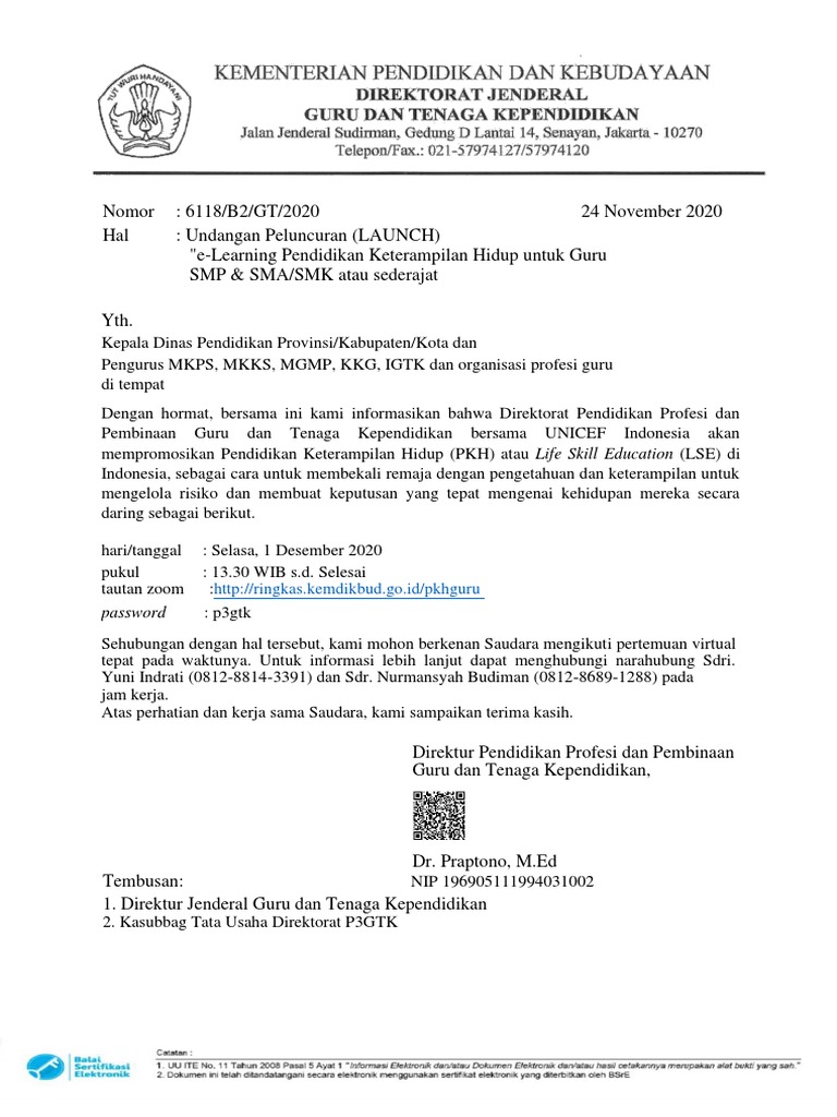 Undangan Peluncuran (LAUNCH) - E-Learning Pendidikan Keterampilan Hidup Untuk Guru SMP - SMA ...