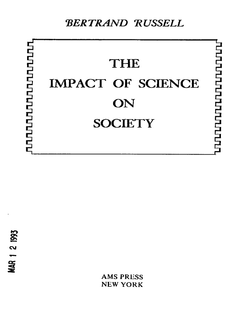 1953 - Impact of Science On Society - Bertrand Russell | PDF | Science ...