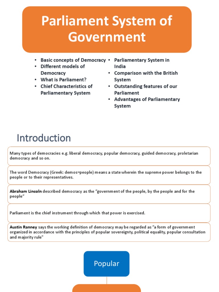 Parliament System of Democracy | PDF | World Politics | Parliamentary ...