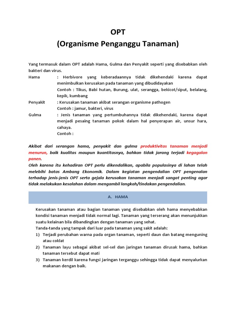 Pengendalian OPT Secara Terpadu | PDF