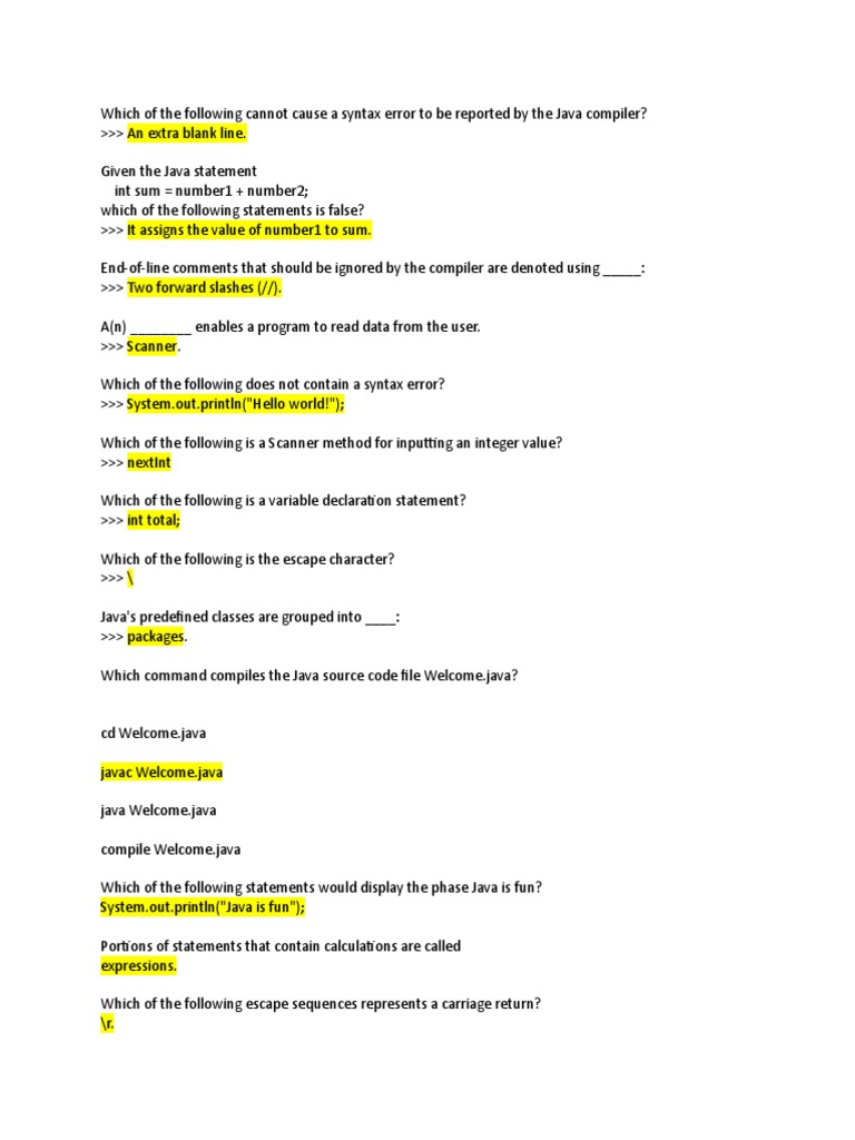 Java Syntax and Compiler Errors Guide | PDF | Programming | Constructor ...