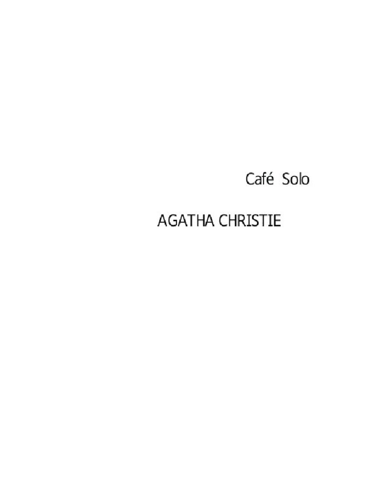 Christie Agatha - Cafe Solo | PDF