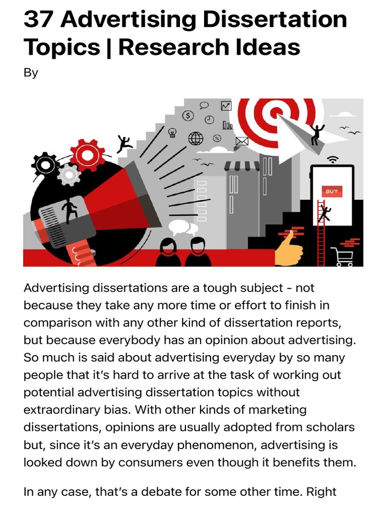 37 Advertising Dissertation Topics - Research Ideas | PDF | Advertising ...