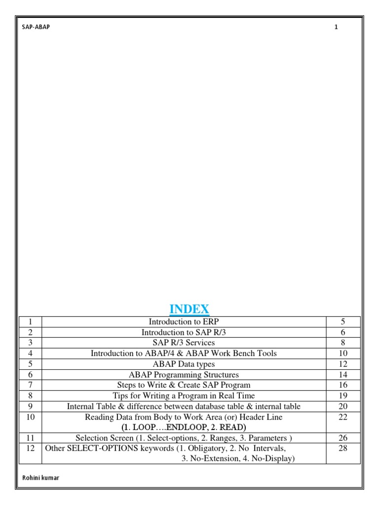 Sap Abap Books | PDF